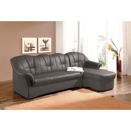 Ecksofa DOMO collection "Papenburg, zeitlose R&uuml;ckensteppung, elegante Formensprache, L-Form", grau, B:235cm H:84cm T:140cm, Kunstleder SOFTLUX;Luxus-Microfaser (100% Polyester);Struktur ( 90% Polyester, 10% Polyacryl);Microfaser PRIMABELLE (100% Polyester), Sofas, Ecksofa, in gro&szlig;er Farbvielfalt, wahlweise mit Bettfunktion