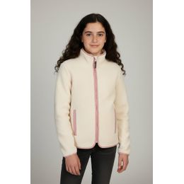 Fleecejacke Killtec "KOW 242 GRLS FLC JCKT", M&auml;dchen, Gr. 152, beige (ecru), Obermaterial: 100% Polyester, Jacken Fleecejacke, w&auml;rmend, &Uuml;bergangsjacke f&uuml;r Kinder