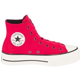 Sneaker Converse "CHUCK TAYLOR ALL STAR LIFT", Damen, Gr. 36, rot, egret, schwarz, Leder, Schuhe Sneaker