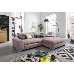 Ecksofa "SO 1200 inkl. Sitztiefen- & R&uuml;ckenverstellung f&uuml;r hohen Sitzkomfort", lila (pastellviolett gba 8), B:276cm H:89cm T:198cm, 100% Polyester, SET ONE BY Musterring, Sofas, Ecksofa, wahlweise mit Bettfunktion und Stauraum, L-Form, auch in Cord Bezug