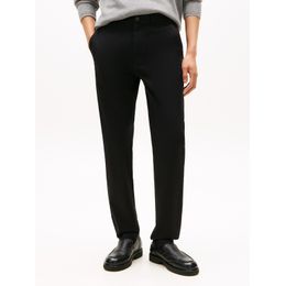 Chinohose Tommy Hilfiger "DENTON ESSENTIAL", Herren, Gr. 33, L&auml;nge 32, schwarz, Twill, Obermaterial: 97% Baumwolle, 3% Elasthan, straight fit normal, Hosen Chinohose, Gerades Bein, Schlichte Optik