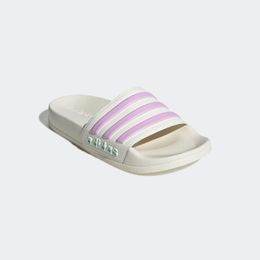 Badesandale adidas Sportswear "SHOWER ADILETTE", Damen, Gr. 37, wei&szlig; (sanftes wei&szlig;, bliss lila, halo mint), Synthetik, Schuhe Badesandale, Badelatschen f&uuml;r Kinder und Jugendliche