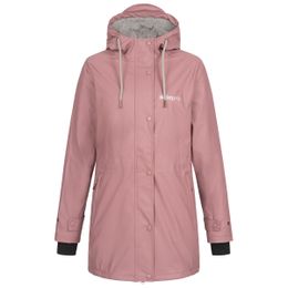 Regenjacke DEPROC Active "Friesennerz ELLESMERE WOMEN", Damen, Gr. 40/42 (M), lila, 100% Polyester, figurumspielend, gerader Abschluss mit Druckknopf, Jacken Regenjacke, auch in Gro&szlig;en Gr&ouml;&szlig;en erh&auml;ltlich