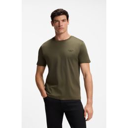 T-Shirt BOSS Green "Porsche Spirit 70 Capsule Collection", Herren, Gr. XL, open gr&uuml;n347, Single Jersey, Obermaterial: 100% Baumwolle, unifarben, regular fit normal, Rundhals, abgesteppte Kante, Shirts T-Shirt, Premium Herrenmode Limited