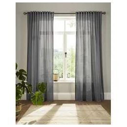 Vorhang OTTO HOME "Elby 2" Gr. 3, grau (anthrazit), B:142cm H:220cm, Jacquard, Baumwolle, Polyester, Gardinen, basic, transparent, monochrom, bis 295 cm L&auml;nge