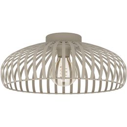 Eglo LED Deckenleuchte "MOGANO 3 Deckenlampe - Stahl - E27 - 1X40W - IP20", sandfarben, 1, &Oslash; 43cm H: 18cm, 1 Stk., Leuchten, Wohzimmerlampe, Esszimmerlampe, Flur, Schlafzimmer, H18 x &Oslash;43 cm, LED Deckenleuchte
