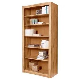 B&uuml;cherregal VOGL M&Ouml;BELFABRIK "Toronto", beige (kernbuche teilmassiv), B:90cm H:191cm T:42cm, Regale, B&uuml;cherregal, in 2 H&ouml;hen, Breite 90 cm, teilmassiv, Made in Germany