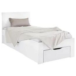 Bett Rauch "Einzelbett Doppelbett Stauraum FLEXX Breiten 90/140/180 cm", wei&szlig;, B:95cm H:90cm L:209cm, Betten, Bett, Einzelbett Doppelbett Stauraum FLEXX Breiten 90/140/180 cm