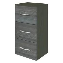 Unterschrank Welltime "Florida", grau (rauchsilber, graphitfarben), B:40cm H:79cm T:35cm, Holzwerkstoff, MDF, Schr&auml;nke, Unterschrank, Breite 40 cm, mit Softclose-Funktion