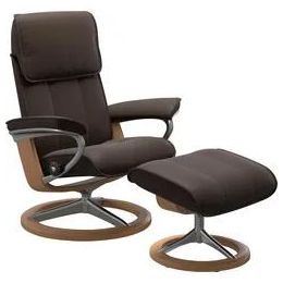 Relaxsessel stressless "Admiral", braun (braun batick), B:84cm H:100cm T:73cm, Leder BATICK: BATICK ist ein leicht korrigiertes, durchgef&auml;rbtes und genarbtes M&ouml;belleder, bei dem die meisten Unebenheiten und Spuren in der Regel entfernt wurden., Sessel, Relaxsessel, mit Signature Base, Gr&ouml;&szlig;e M & L, Gestell Eiche