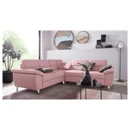 Sit & More Ecksofa SIT & MORE "Sorano L-Form", rosa (altrosa), B:249cm H:88cm T:229cm, Sofas, Ecksofa, wahlweise mit Bett- und Relaxfunktion, inkl. Bettkasten