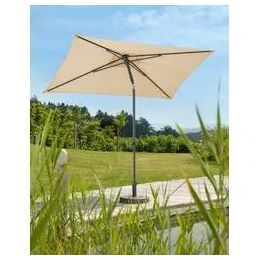 Sonnenschirm Schneider Schirme "Sevilla", beige (natur), Obermaterial: 100% Polyester, Standschirme, Stahl/Polyester