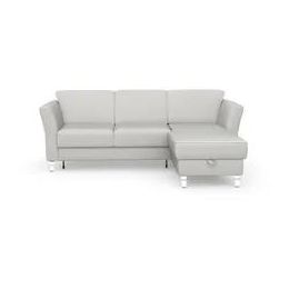Sit & More Ecksofa SIT & MORE "Visby L-Form", grau (hellgrau), B:248cm H:87cm T:162cm, Sofas, Ecksofa, wahlweise mit Bettfunktion und Bettkasten, frei im Raum stellbar