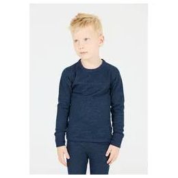 Funktionsshirt ZIGZAG "Funktionsw&auml;sche-Set Pattani", Kinder, Gr. 98, blau, 45% Wolle, 45% Polyester, 10% Elasthan, unifarben, normal, Rundhals, Shirts Funktionsshirt, mit hohem Merinowolle-Anteil