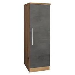 Seitenschrank KOCHSTATION "KS-Samos", grau (beton oxid, wotaneichefarben), B:50cm H:165cm T:60cm, Schr&auml;nke, Seitenschrank, 50 cm breit