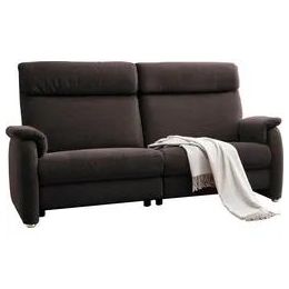 2-Sitzer Home Affaire "Turin", braun (mittelbraun), B:155cm H:107cm T:97cm, Sofas, mit motorischer Relaxfunktion, auch in Leder