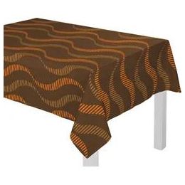 Tischdecke WIRTH "LUPARA" Gr. 2, orange, B:120cm L:120cm, Baumwolle, Polyester, Tischdecken, Tischdecke
