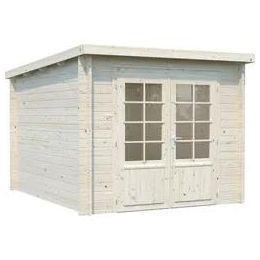 Gartenhaus Palmako "Ella", beige (naturbelassen), ohne Fu&szlig;boden, ohne Dacheindeckung, Massivholz, Gartenh&auml;user, Gartenhaus, 6,9 m2