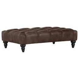 Hocker GUTMANN FACTORY "Amazonas", braun, B:120cm H:35cm T:80cm, Hocker, Sitzhocker, in Chesterfield Optik