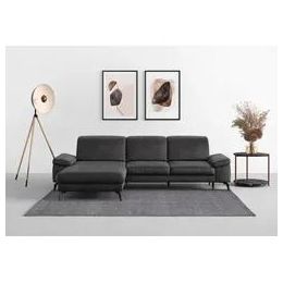 Sit & More Ecksofa SIT & MORE "Cabana L-Form", grau, B:301cm H:84cm T:195cm, 100% Polyester, Sofas, Ecksofa, Recamiere, wahlweise mit Sitztiefen-, Armlehnen- und Kopfteilfunktion