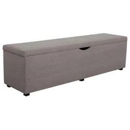Hockerbank Home Affaire "Standard", braun (schlamm), B:120cm H:42cm T:40cm, Struktur fein (100% Polyester) f&uuml;r Bett &raquo;Classico&laquo;, &raquo;Piazza&laquo;, &raquo;Premium&laquo; und &raquo;Vega&laquo;;Struktur (100% Polyester) f&uuml;r Bett &raquo;Crato&laquo; und &raquo;Lucina&laquo;;Struktur (60% Baumwolle, 40% Leinen) f&uuml;r Bett &raquo;Kiss&laquo;;Kunstleder f&uuml;r Bett &raquo;Natura&laquo;;Struktur (100% Polyester) f&uuml;r Bett &raquo;Nordica&laquo;, Hocker, Breite 120cm oder 160cm, auch als Garderobenbank 
