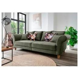 Big-Sofa Home Affaire "Tassilo Mega Sofa mit viel Platz, bequem durch Kaltschaum im Sitz", gr&uuml;n (dunkelgr&uuml;n), B:266cm H:95cm T:110cm, 100% Polyester, Sofas, Big-Sofa