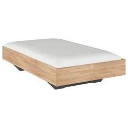 Futonbett Rauch "Phoenix", braun (struktureichefarben hell), B:125cm H:41cm L:206cm, Betten, Futonbett, ohne Kopfteil