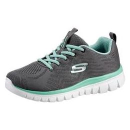 Sneaker Skechers "GRACEFUL - GET CONNECTED", Damen, Gr. 36, grau (grau, mint), Textil, Schuhe Sneaker, Freizeitschuh, Halbschuh, Schn&uuml;rschuh in Schuhweite G (weit), Topseller