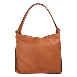FORTY&deg; Shopper FORTY, Damen, Gr. B/H/T: 43cm x 36cm x 5cm onesize, braun (cognac), Leder, unifarben, Taschen Shopper, echt Leder, Made in Italy