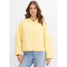 bonprix Oversize Steppjacke, gelb, Gr.50, Trendige Oversize-Steppjacke mit Kn&ouml;pfen