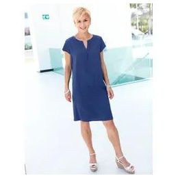 Sommerkleid Casual Looks "Kleid", Damen, Gr. 40, Normalgr&ouml;&szlig;en, blau (royalblau), 100% Viskose, unifarben, kurz, Rundhals, Kleider Sommerkleid, Topseller