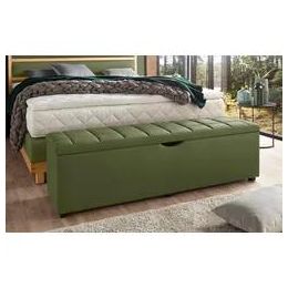 Hockerbank Home Affaire "Checked", gr&uuml;n, B:160cm H:42cm T:40cm, Struktur fein (100% Polyester) f&uuml;r Bett Classico, Piazza, Premium und Vega;Struktur (100% Polyester) f&uuml;r Bett Crato und Lucina;Struktur (60% Baumwolle, 40% Leinen) f&uuml;r Bett Kiss;Kunstleder f&uuml;r Bett Natura;Struktur (100% Polyester) f&uuml;r Bett Nordica, Hocker, mit Stauraum, Breite 120 cm und 160 cm, als Bettbank geeignet