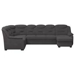 Wohnlandschaft COTTA "Marcus U-Form", grau (anthrazit), B:330cm H:99cm T:211cm, 100% Polyester, Sofas, Wohnlandschaft, wahlweise mit Bettfunktion & Stauraum