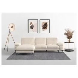 Sit & More Ecksofa SIT & MORE "Cabana L-Form", beige (creme), B:301cm H:84cm T:195cm, 100% Polyester, Sofas, Ecksofa, Recamiere, wahlweise mit Sitztiefen-, Armlehnen- und Kopfteilfunktion