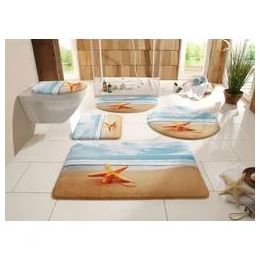 Badematte OTTO HOME "Seestern" Gr. 7, beige (sand), H:14mm, Kunstfaser, Badematten, Badematte, Badteppich, Naturmotiv, Strand, Badematten auch als Set erh&auml;ltlich