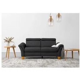 2,5-Sitzer Home Affaire "Lindgren", grau (anthrazit), B:185cm H:84cm T:93cm, 100% Polyester, Sofas, wahlweise mit TV-Funktion, links oder beidseitig, Kopfteilverstellung