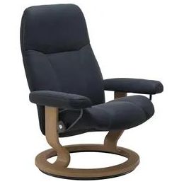 Relaxsessel stressless "Consul", blau (shadow blau paloma), B:85cm H:100cm T:77cm, Leder BATICK: BATICK ist ein leicht korrigiertes, durchgef&auml;rbtes und genarbtes M&ouml;belleder, bei dem die meisten Unebenheiten und Spuren in der Regel entfernt wurden.;Leder PALOMA: PALOMA ist ein durchgef&auml;rbtes Semianilin-M&ouml;belleder mit nat&uuml;rlicher Narbung.;ROHLEDER Stoff Q2 FARON: Ein fester zuverl&auml;ssiger Boucl&eacute; mit 