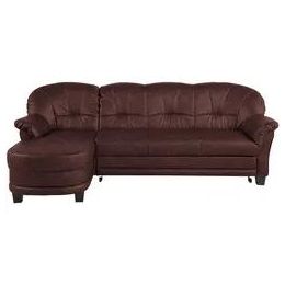 Ecksofa Home Affaire "Camelita, Landhaus Sofa, 2 Varianten: Recamiere- oder Ottomane, L-Form", braun (mokka), B:231cm H:86cm T:81cm, MELROSE/Struktur (100% Polyester);Microfaser PRIMABELLE (100% Polyester);MELROSE (100% Polyester), Sofas, Ecksofa, wahlweise mit Bettfunktion