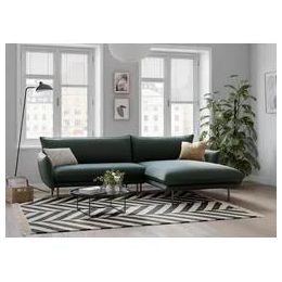 Ecksofa OTTO HOME "Stine L-Form", gr&uuml;n, B:249cm H:86cm T:159cm, Struktur (100% Polyester);Struktur weich (85% Polyester/15% Nylon);Samtoptik (100% Polyester), Sofas, Ecksofa, Besonderes Design durch Kissenoptik und Keder, by Morten Georgsen