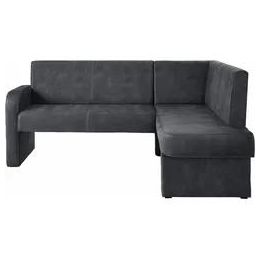 Eckbank Home Affaire "Umag", schwarz, B:190cm H:89cm T:140cm, Holzwerkstoff, Massivholz, Polyester, Sitzb&auml;nke, Eckbank, Sitz und R&uuml;cken gepolstert, verschiedene Qualit&auml;ten
