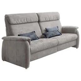 2-Sitzer Home Affaire "Turin", grau (hellgrau), B:155cm H:107cm T:97cm, Sofas, mit motorischer Relaxfunktion, auch in Leder