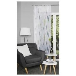 Gardine Home Wohnideen "PAOLO", bunt (blau, gr&uuml;n, gr&uuml;n), B:140cm H:245cm, Voile, Obermaterial: 100% Polyester, Gardinen, Gardine, halbtransparent