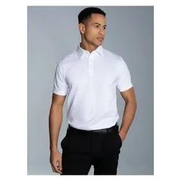 Poloshirt TRIGEMA "TRIGEMA Business-Poloshirt", Herren, Gr. L, wei&szlig;, Piqu&eacute;, 100% Baumwolle, Basic, lang, ohne Ausschnitt, Shirts