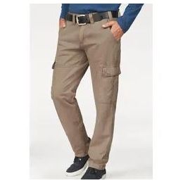 MAN'S WORLD Cargohose MAN'S WORLD, Herren, Gr. 50, N-Gr, gr&uuml;n (khaki), Obermaterial: 100% Baumwolle, unifarben, bequem lang, Hosen Cargohose, mit aufgesetzten Taschen