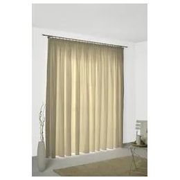 Vorhang WIRTH "Felsted" Gr. 5, beige, B:132cm H:255cm, Jacquard, Polyester, Gardinen