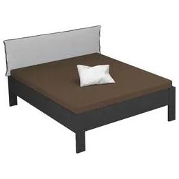 Futonbett Rauch "Aditio", grau (graumetallic), B:166cm H:107cm L:208cm, Betten, Futonbett, Kopfteil Webstoff mit abgesetztem Keder