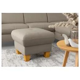 Polsterhocker Home Affaire "Lindgren", braun (savannah), B:61cm H:46cm T:61cm, 100% Polyester, Hocker, Polsterhocker, mit Stauraum