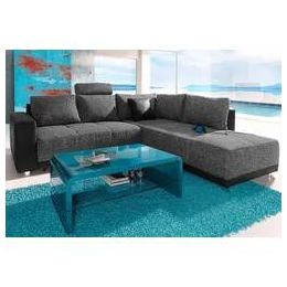Jockenh&ouml;fer Ecksofa JOCKENH&Ouml;FER GRUPPE "Orlando L-Form, B: 257 cm", schwarz, B:257cm H:82cm T:215cm, Softlux-Kunstleder, im Korpus;Farbe greige: Struktur (45% Polyacryl, 35%Polyester, 20%Baumwolle);Farbe petrol: Struktur in Sitz und Kissen (87% Polyester, 13%Polyacryl);Alca Top (100% Polyester), im Korpus;Alle Farben au&szlig;er greige + petrol: Struktur in Sitz und Kissen (65% Polyacryl, 35% Polyester), Sofas, Eck