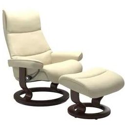 Fu&szlig;hocker stressless "View", beige (vanilla paloma), B:57cm H:40cm T:47cm, Leder BATICK: BATICK ist ein leicht korrigiertes, durchgef&auml;rbtes und genarbtes M&ouml;belleder, bei dem die meisten Unebenheiten und Spuren in der Regel entfernt wurden.;Leder PALOMA: PALOMA ist ein durchgef&auml;rbtes Semianilin-M&ouml;belleder mit nat&uuml;rlicher Narbung.;ROHLEDER Stoff Q2 FARON: Ein fester zuverl&auml;ssiger Boucl&eacute; mit einem st