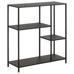 B&uuml;cherregal Actona GROUP "New York", schwarz, B:80cm H:86cm T:30cm, Metall, Regale, B&uuml;cherregal, Regal, Metallgestell in gradliniger Optik, H&ouml;he 86 cm, Assymetrisch